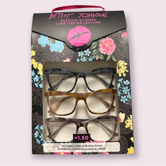 Betsey Johnson | Accessories | Betsey Johnson 3pck Reading Glasses Set ...